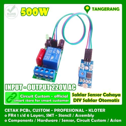 Jual Saklar Sensor Cahaya Otomatis Siang Malam AC 220V 500W DIY Switch ...