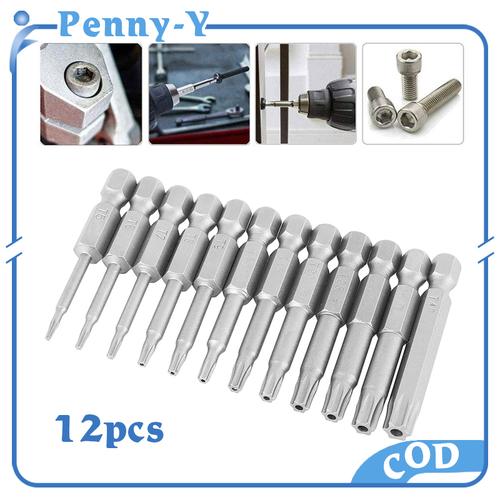Jual 12PCS Mata Obeng Torx/Mata Obeng Bintang/Torx Screwdriver Bits T5 ...