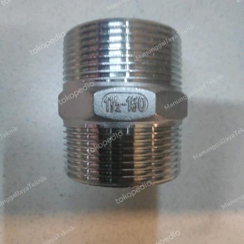 Jual Double Naple 1 1/2" inch Stainless Steel / Double Nepel SS304 - Jakarta Barat - Manunggal ...