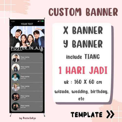 Jual Paket X Banner Y Banner termasuk Tiang Flexi 260 g Korcin 60x160cm ...