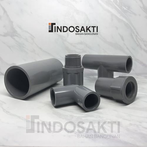 Jual Sambungan Pipa PVC Rucika AW Sok Drat Lurus Tee Knee Elbow 1/2, 3/ ...