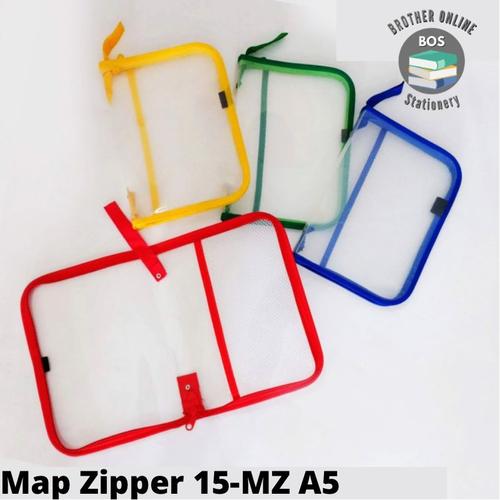 Jual BOS Map Zipper A5/Map Sleting/Zipper Bag/File Sleting/Tas/Ukuran ...