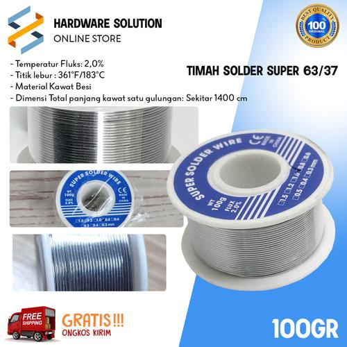 Jual Timah Solder Super 63/37 100gr Kawat Gulung Tenol Wire Soldering ...