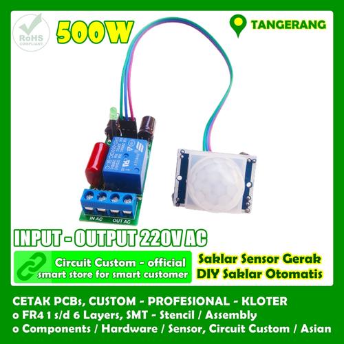 Jual Saklar Sensor Gerak Otomatis AC 220V 500W DIY Switch Motion Sensor ...