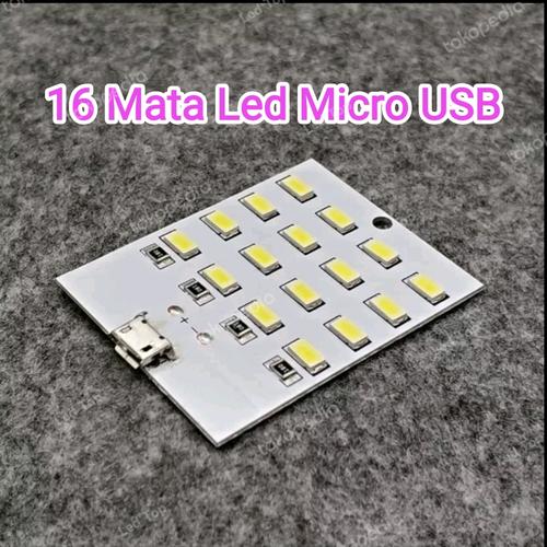 Jual Lampu led micro usb 16 mata led lampu darurat/camping - Kota ...