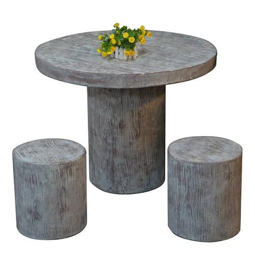 Jual Meja Taman Beton / 2 Bangku Cor beton cantik - Abu-abu - Kota ...