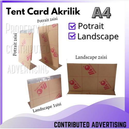 Jual Akrilik A4 / Acrilik Display Stand / Tend Card A4 / Tend Holder A4 ...