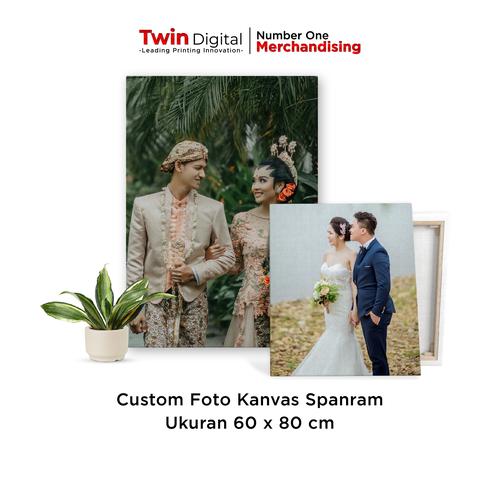 Jual Custom Cetak Foto Wedding Canvas Spanram + Frame - Spanram 60x80 ...