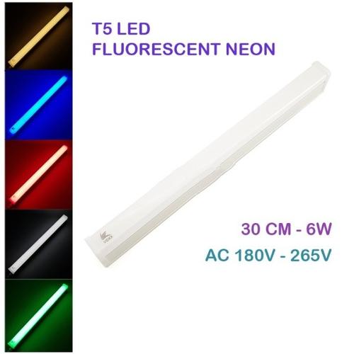 Jual Lampu TL Neon T5 LED 30cm 6W Tube Fluorescent AC 180V-265V - Putih ...