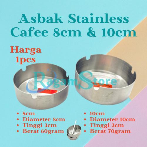 Jual Asbak Stainless Steel Model Cafe 3 Dudukan Rokok - Asbak 8cm ...