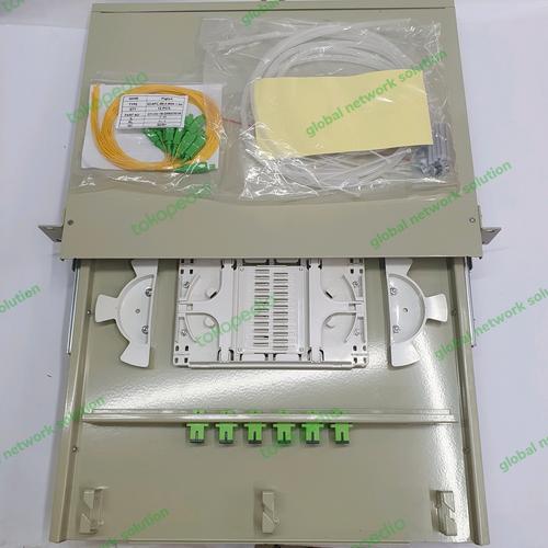 Jual odf 6 core sc apc fullset / otb 6 core sc apc sliding lengkap ...