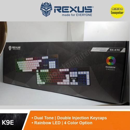 Jual Rexus Battlefire K9E Rainbow Fullsize Gaming Keyboard - Kota ...
