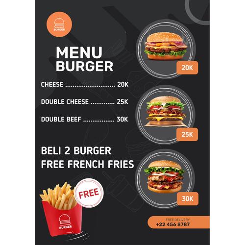 Jual Cetak Menu ukuran a4 - 20x30 kertas Tebal - Menu 2 - Kab. Malang ...