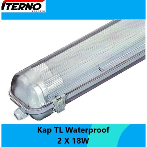 Jual Kap Lampu Waterproof 2x18 2x18W TL LED 2x8W IP65 - CoverAnti Pecah ...
