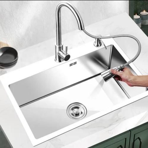 Jual Kitchen sink 5040 JKM stainles lengkap kran pipa /bak cuci piring ...