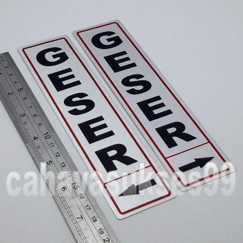 Jual Sticker Pintu GESER Stiker Label Plat Anodizing Aluminium Sign ...
