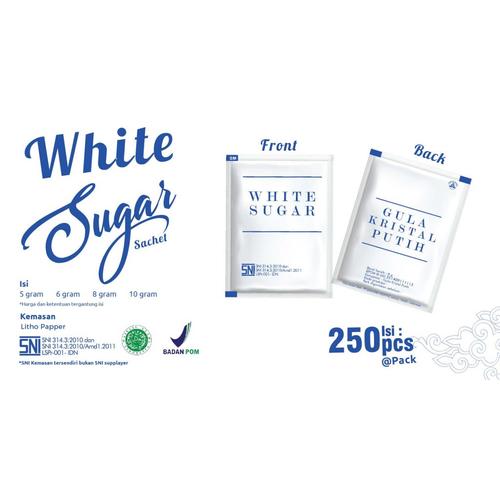 Jual Gula Pasir/ Gula Kristal Putih Sachet/ Stick (isi 100 @5gr ...