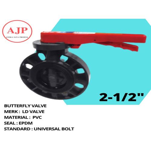 Jual BUTTERFLY VALVE - BUTTERFLY VALVE PVC - LD VALVE - 2 1/2 INCI ...