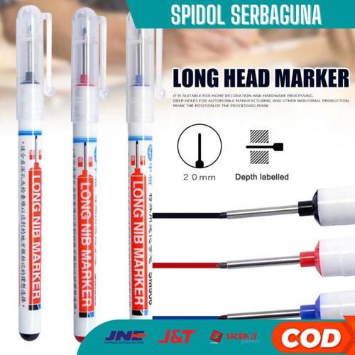 Jual Spidol Marker Serbaguna Penanda Besi Kayu Kepala Panjang Long Head ...
