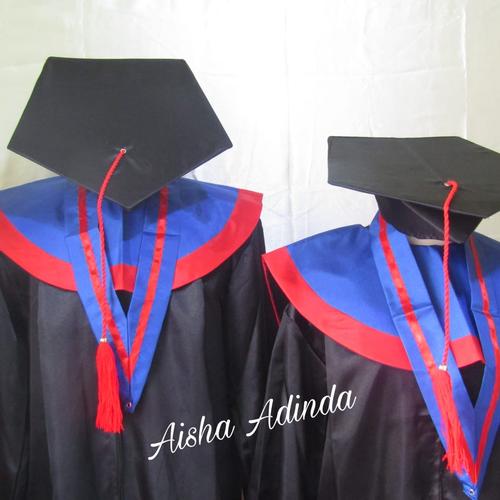 Jual SERAGAM TOGA WISUDA SMP BIRU LIS MERAH ORIGINAL - S - Jakarta ...