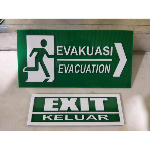 Jual Sign Jalur Evakuasi, Sign Exit, Akrilik - Kab. Tangerang - Acc ...