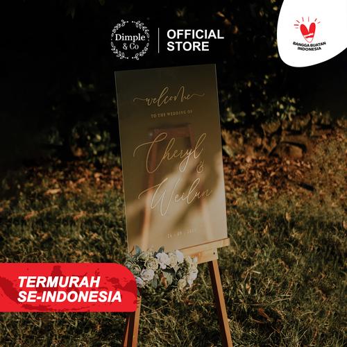 Jual Acrylic Wedding Sign Frosted - Kota Depok - dimpleandco | Tokopedia