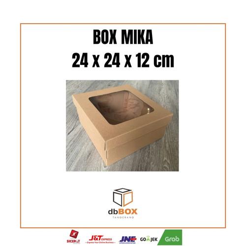 Jual BOX MIKA 24x24x12 cm | Box Die Cut & Easy Usage | Box Kue Bolu ...