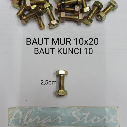 Jual BAUT MUR 10x20/BAUT KUNCI 10/BAUT FUL DRAT KUNING - Kota Tangerang ...