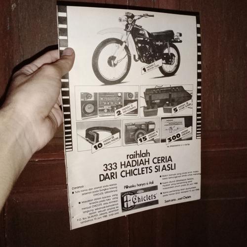 Jual Iklan Cetak Jadul Hadiah dari Permen Chiclets - Kota Bandung ...