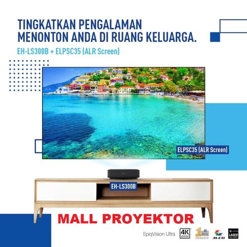 Jual LAYAR PROYEKTOR LASER EPSON ELPSC35 100 INCI FIX FRAME SCREEN ...