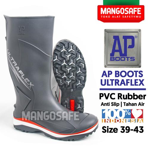 Jual AP Boots 2018 Ultraflex Grey Sepatu Boot Hujan Karet PVC Proyek ...