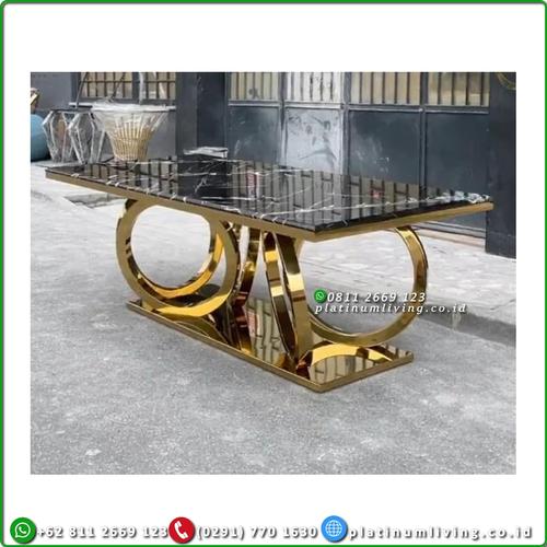 Jual Meja Makan Stainless Meja Makan Stainless Steel Gold Meja Makan ...