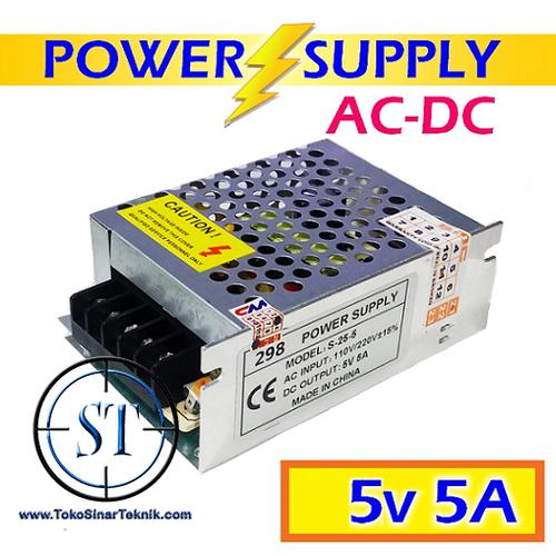 Jual Power Supply Switching 5A 5V AC 220V PSU Adaptor CCTV Lampu Led 5 ...