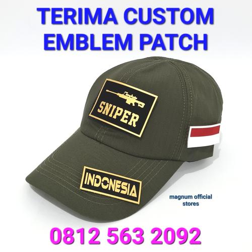 Jual Logo SNIPER GOLD Topi Tactical Army BONUS FREE 3 Patch Emblem ...
