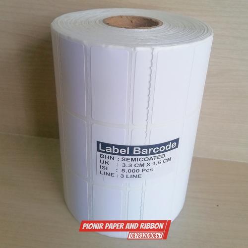 Jual Label Barcode Semicoat 33x15 3 line isi 5000 pcs - Kota Semarang ...