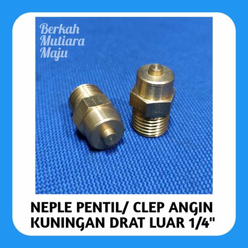 Jual NEPLE PENTIL/ CLEP ANGIN kuningan DRAT LUAR 1/4" (tipe & size ...