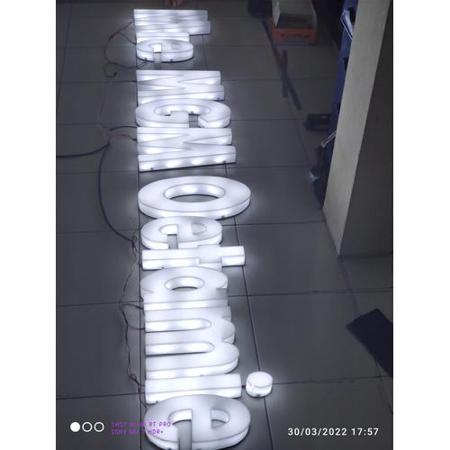 Jual Huruf timbul akrilik dengan lampu / letter acrylic / sign board ...