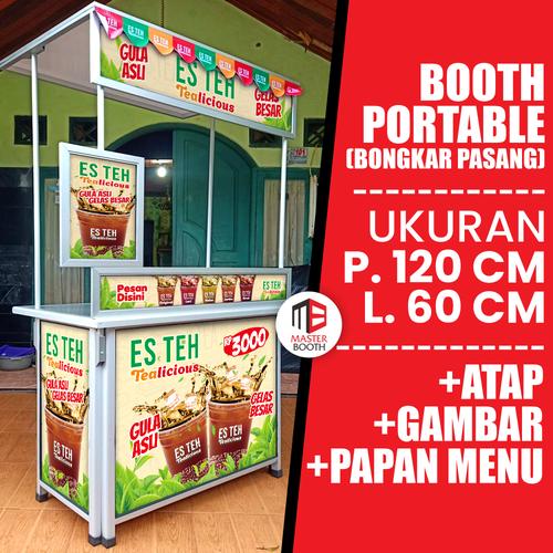 Jual [ P 120 x L 60 ] Booth Portable Jumbo + Atap | meja lipat | gerobak - 120 x 60 - Kota ...