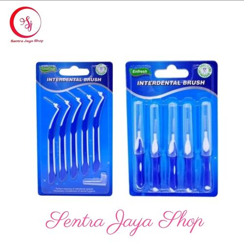 Jual Interdental Brush Sikat Sela Gigi Ortho Behel isi 5 Bengkok Lurus ...