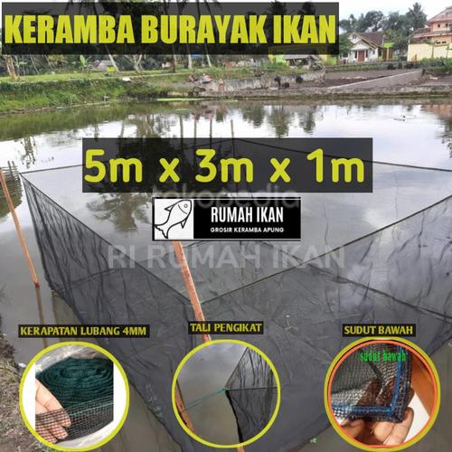 Jual Jaring apung keramba ikan besar 5x3x1 waring kramba siap pakai ...