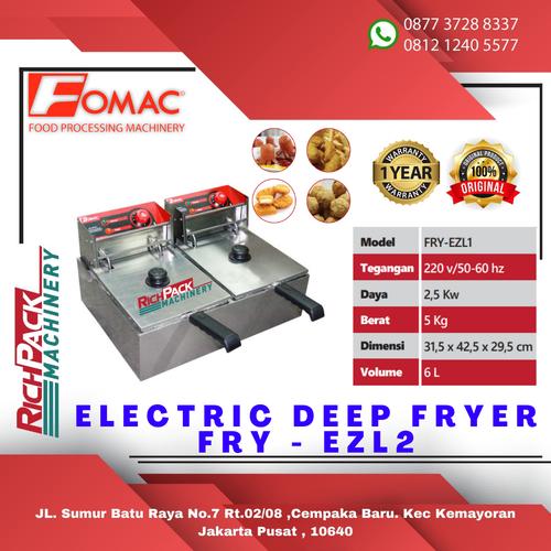 Jual DEEP FRYER DOUBLE TANK PENGORENGAN MAKANAN LISTRIK FRY-EZL2 FOMAC ...