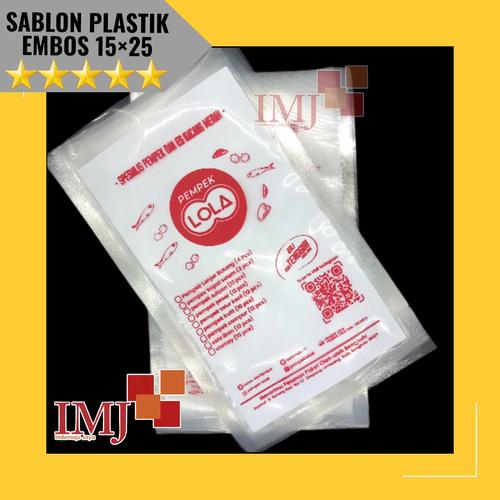 Jual SABLON PLASTIK VACUM EMBOS 15x25 EMBOSS 15×25 CUSTOM - Kab. Kudus ...