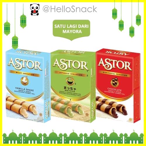 Jual ASTOR wafer roll kemasan box 40g all variant db choco vanilla ...