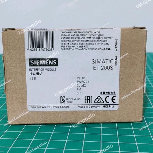 Jual PLC SIEMENS 6ES7 138-4DB03-0AB0 INTERFACE MODULE 1 SSI - Kab ...