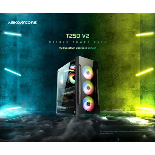 Jual Casing ABKONCORE T250 V2 - 4Fan ATX Gaming Case AbKoncore T250 ...