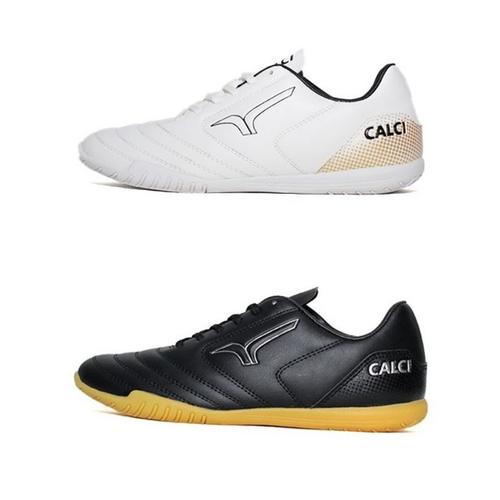 Jual Sepatu Futsal Calci Forza ID White - Black Gold - Calci FORZA ...