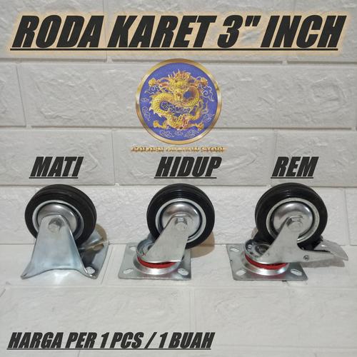 Jual Roda Karet / Roda Trolley / Roda Etalase 3" Inch - HIDUP - Kota ...