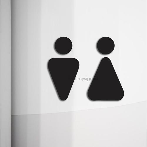 Promo TOILET SIGN ACRYLIC STICKER | TOILET LABEL SIGN C - Hitam ...