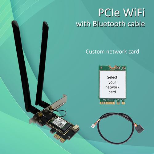 Jual PCIe x1 WiFi M.2 NGFF Wireless Card Set Bluetooth Adapter PCI ...
