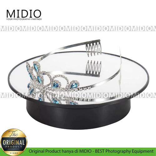 Jual Midio Turntable Tempat Foto Produk Putar Stand Display Plus Kaca ...
